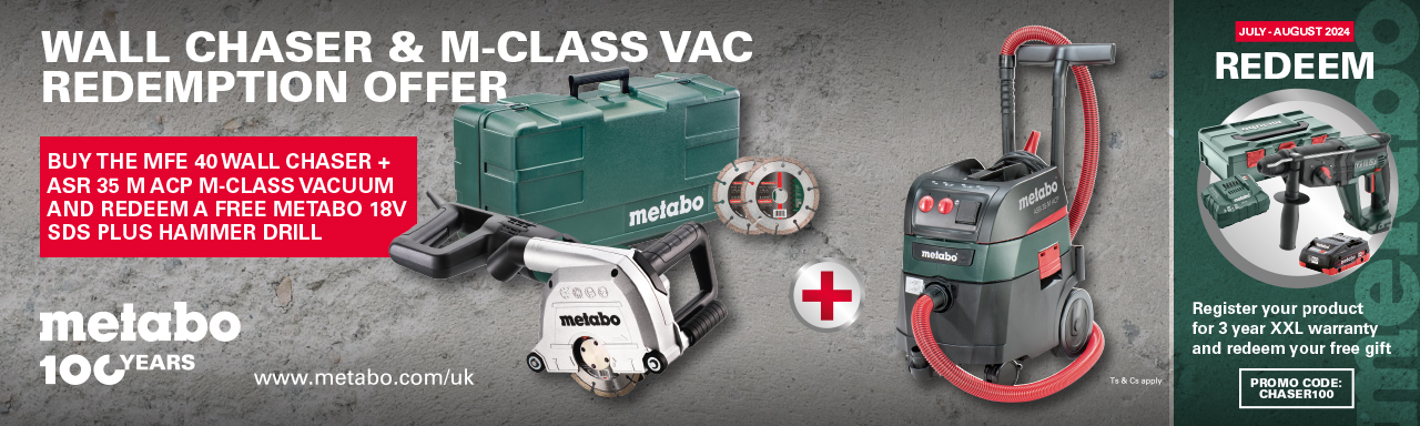 Metabo MFE40 240V, 1900W, 40mm Wall Chaser Kit Plus ASR 35M ACP 240V M ...