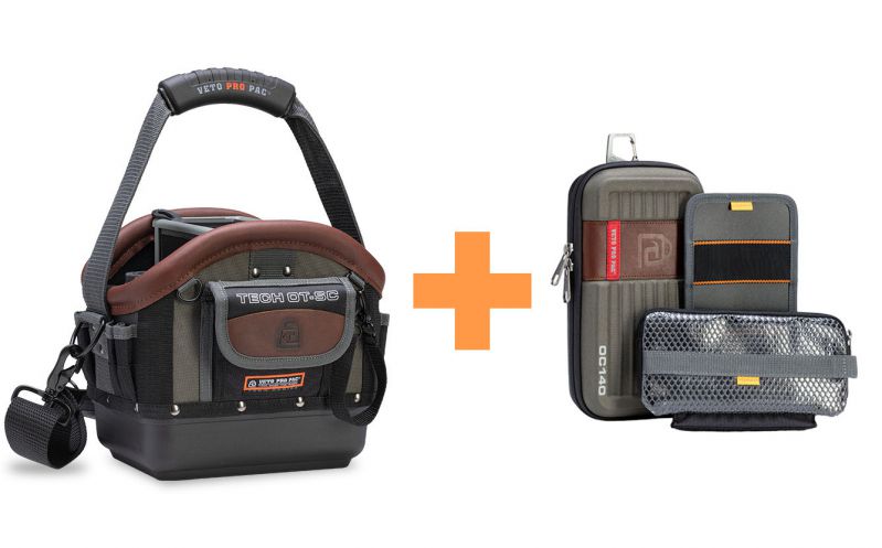 Veto Pro Pac Tech OT-SC Sub-Compact, Open Top Electrician Tool Bag ...