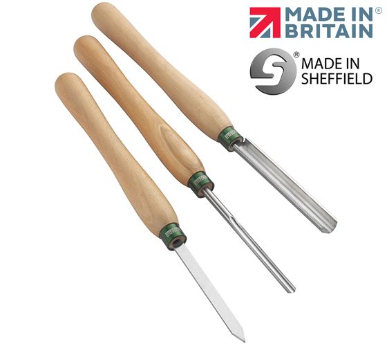 Record Power New British Made 3 Piece Turning Tool Set (Spindle Set ...
