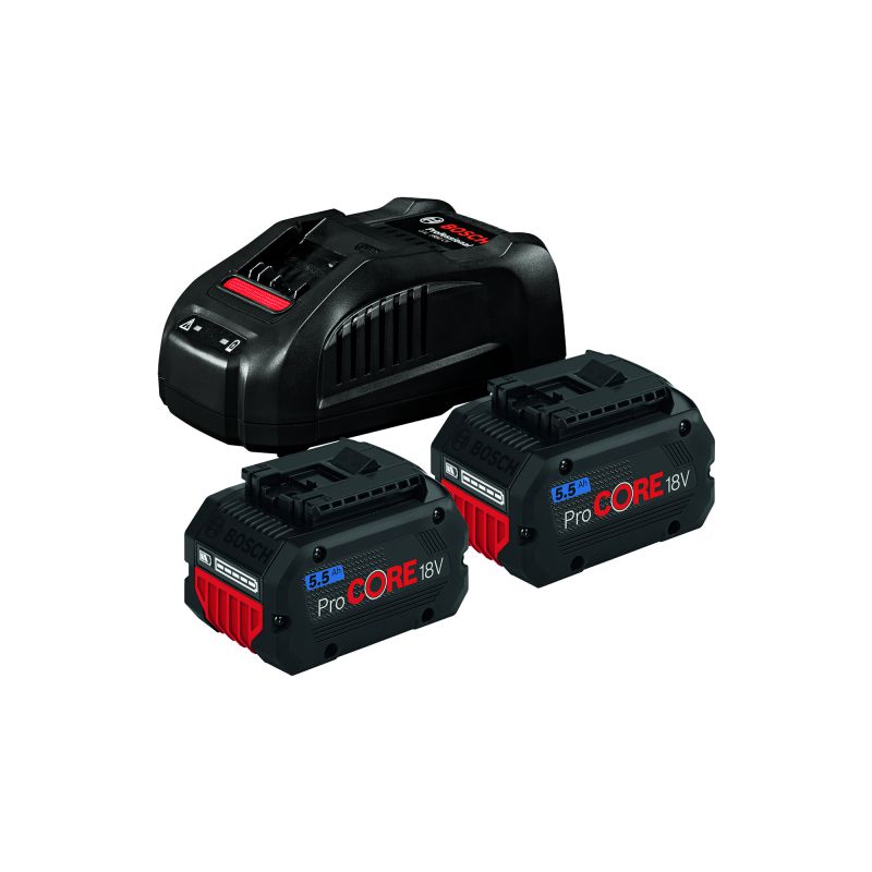 Bosch 2x ProCORE18V 5.5Ah + GAL 1880 CV (carton) 18V Starter Set, at D ...