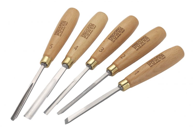 Record Power 50002 Essential Carving Collection - 5 Piece, at D&M Tools