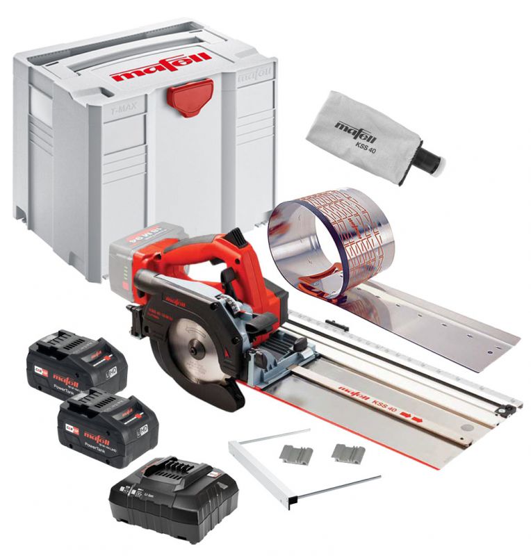 Mafell KSS40 18V Cordless Brushless Cross Cutting Saw System (2 x 18v 5 ...