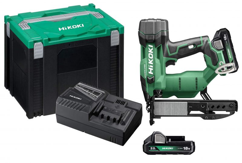 Hikoki NT1804DAJXZ 18V Brushless 18G Narrow Crown Stapler, 2x 2.0Ah ...