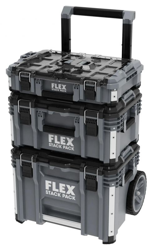 Flex 531461 TK-L SP SET-1 3pc Stack Pack Carry Case Kit, at D&M Tools