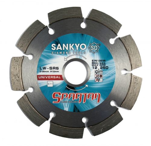 Sankyo SKODB125L 125mm Laser Segmented Rim Diamond Blade, at D&M Tools