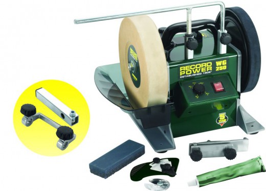 Record Power WG250 10" Wetstone Sharpening System + Diamond Truing Jig ...