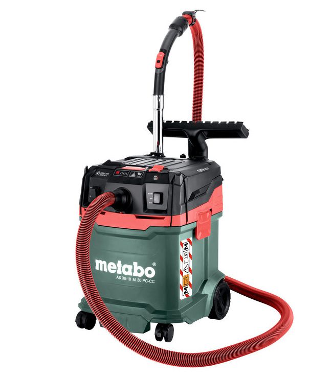 Metabo AS 36 18 M 30 PC CC 18V (2x 18V = 36V) Cordless M-Class Vacuum ...