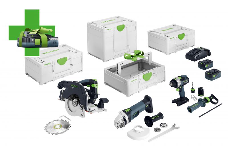 Festool 578029 18V HKC 55/TPC 18/AGC 18/TB 137 Timber Combo Set, at D&M ...